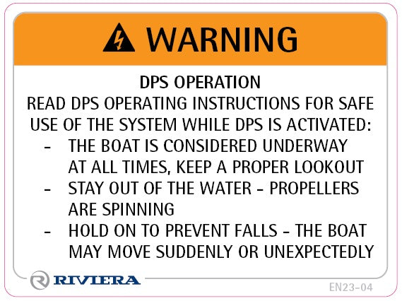 Label DPS Operation 23-04 – Riviera Genuine Parts